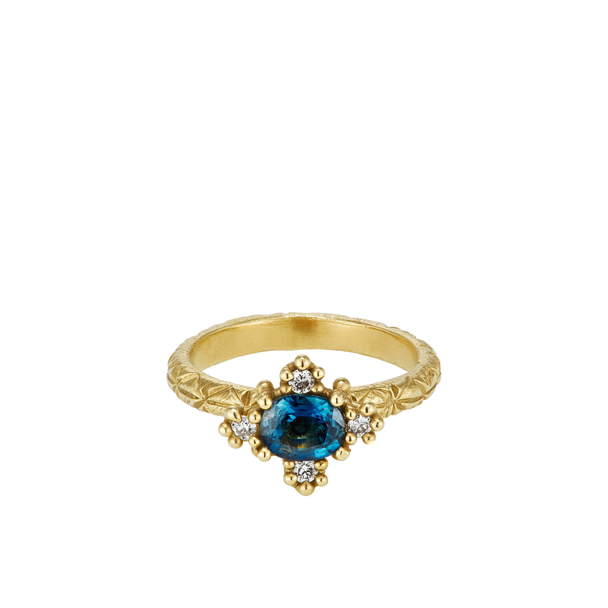 Blue Sapphire Croix Ring – ætla