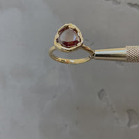 3.2ct Deep Red Pear Diamond Organic Engagement Ring – ætla